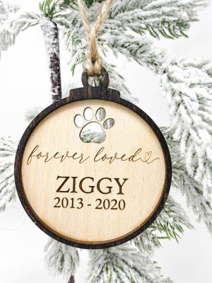 China Personalized Pet Memorial Ornament Baltic Birch Wood Layered 3D Custom Dog Cat for sale