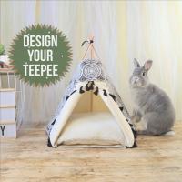China 100 % Handmade DIY Teepee For Rabbits Hedgehog Ferret Washable for sale