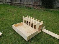 China Zoopollo Diy Large Rabbit Castle House With Feeding Station for sale