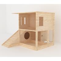 China Indoor 6mm 9mm Plywood Rabbit Hideout Hideaway with Feeder and Drinking Station 80cm for sale