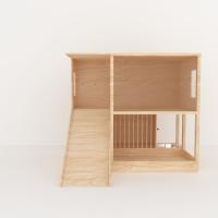 China Indoor 6mm 9mm Plywood Rabbit Hideout Hideaway with Feeder and Drinking Station 80cm for sale