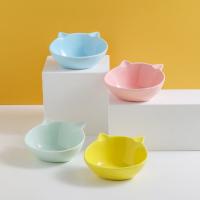 China Candy Colored Tableware Pet Ceramic Bowl Non Toxic 15deg Tilt Angle Ceramic Dog Bowls for sale