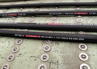 China Oil Resistant DN32 EN856 4SH Wire Spiral Hydraulic Hose for sale
