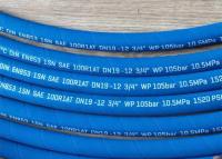 China Blue Color R1 R2 13mm Wire Braid Hydraulic Hose for sale