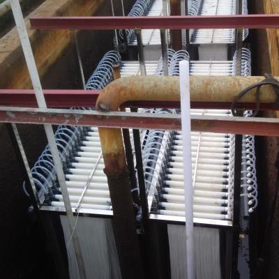 China Domestic Hollow Fiber MBR Wastewater Biochemical Treatment PVDF 0.05 Pore Size for sale