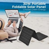 China 30W 12V Foldable Solar Panel Your Essential Tool For Portable Cell Phone Charging for sale