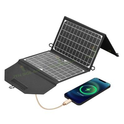China Customized Outdoor Camping ETFE 21W Foldable Solar Charger Folding Portable Solar Panels With USB Port for sale