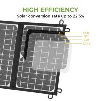 China Customized Outdoor Camping ETFE 21W Foldable Solar Charger Folding Portable Solar Panels With USB Port for sale