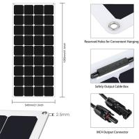 China Sunpower Rollable Semi Flexible Solar Panels ETFE 100W 120W 150W 155W 165W 170W for sale