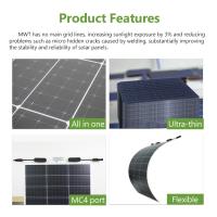 China Monocrystalline 300 Watt Flexible Solar Panel 370W For RV Boat Waterproof MWT for sale