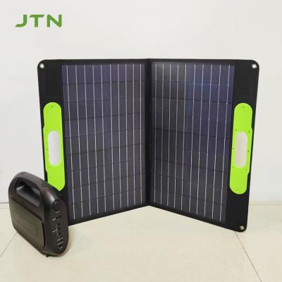 China PET/ETFE Surface Material 100W Mono Folding Solar Charger Panel For Camping And RV for sale