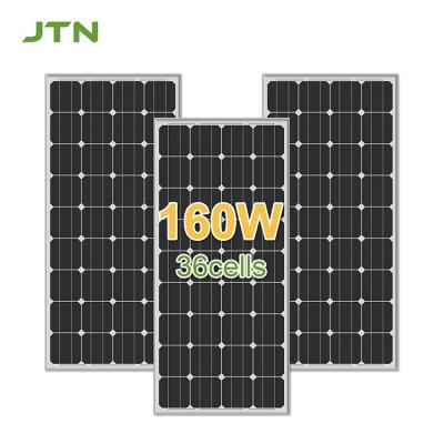 China 160W All Black Mono Solar Panel Bifacial Cells Customized for sale