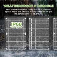 China Lightweight Portable Solar Panel Mono Cell USB Port 20W For Mobile Homes for sale