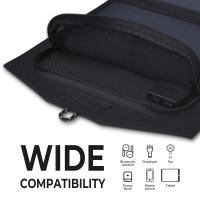 China 740g Sunpower ETFE 3 Fold 21w 20w Folding Solar Panel Portable Foldable Solar Charger Bag for Phone for sale