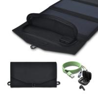 China Lightweight 740g Portable Solar Panel Charger 21W 28W ETFE Folding Foldable Panel for sale