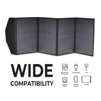 China 100W Mono Cell Whole Black Color Foldable Solar Panel with PET/ETFE Surface Material for sale