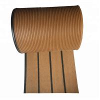 China PVC Synthetic Yacht Teak Flooring 190mm x 5mm for Boat Deck Outdoor for sale