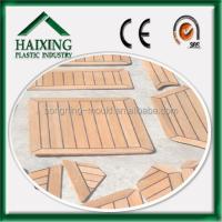 China PVC Synthetic Teak Boat Floor 190mm x 5mm Marine Decking Sea Water Resistant for sale