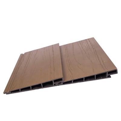 China PVC Foam ASA Wood Texture Outdoor Wall Decorative Plate 150mm x 23mm for sale
