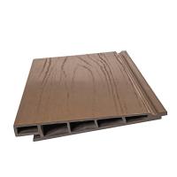 China PVC Foam ASA Wood Texture Outdoor Wall Decorative Plate 150mm x 23mm for sale