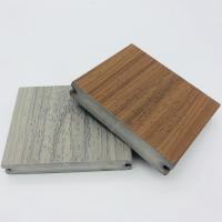 China Outdoor Anti-UV Waterproof PVC Plastic Wood Decking 140mm Brushing Finish for sale