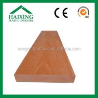 China Outdoor Anti-UV Waterproof PVC Plastic Wood Decking 140mm Brushing Finish for sale