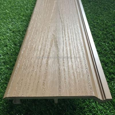 China Outdoor WPC Wall Siding 150mm x 19mm Wood Texture UV Resistant Composite Cladding for sale