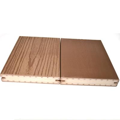 China WPC PVC Decking Panel 140mm x 25mm No Screw Anti UV CE Certified for Outdoor Flooring for sale