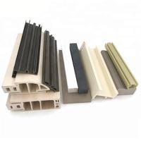 China Haixing PVC Foam Wood Texture Emboss Window Door Frame 200mm Width for Scenic Spots for sale