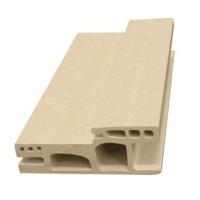 China Haixing PVC Foam Wood Texture Emboss Window Door Frame 200mm Width for Scenic Spots for sale