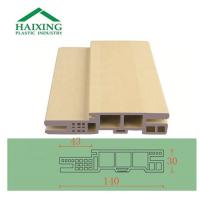 China Haixing PVC Foam Wood Texture Emboss Window Door Frame 200mm Width for Scenic Spots for sale