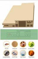 China Haixing PVC Foam Wood Texture Emboss Window Door Frame 200mm Width for Scenic Spots for sale