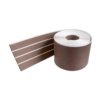 China 5mm PVC Yacht Floor Teak Decking 190mm x 25m Marine Grade Boat Flooring for sale