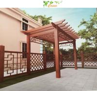 China CAD Custom PVC Grape Trellis Arch Garden Arbor with Stand Column Beam Gridding 1.5m Height for sale