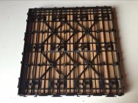 China 300x300mm Outdoor DIY Square PVC Decking Tile Co-Extrusion Technology for Garden Balcony for sale
