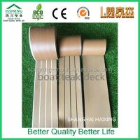 China Soft PVC Marine Boat Deck Flooring 190mm x 5mm Teak Wood Grain Non Slip Outdoor for sale