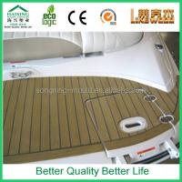 China Soft PVC Marine Boat Deck Flooring 190mm x 5mm Teak Wood Grain Non Slip Outdoor for sale