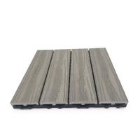 China PVC Co-Extrusion Outdoor DIY Decking Tile 300x300mm 300x600mm Easy Installation for sale