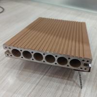 China PVC WPC Outdoor Composite Decking 140mm x 25mm Co Extrusion Anti UV Slip Resistant 20 Year Warranty for sale
