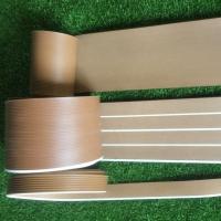 China Anti UV PVC Yacht Teak Floor 25m Roll 190mm Width 5mm Thickness Teak Grey for sale