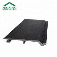 China PVC Foam Grey Wood Plastic Composite House Wall Siding Panel 100-180mm x 10-26mm 2m for sale