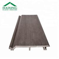 China PVC Foam Grey Wood Plastic Composite House Wall Siding Panel 100-180mm x 10-26mm 2m for sale