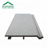China PVC Foam Grey Wood Plastic Composite House Wall Siding Panel 100-180mm x 10-26mm 2m for sale