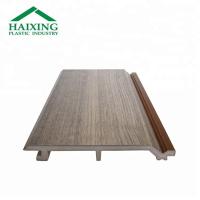 China PVC Foam Grey Wood Plastic Composite House Wall Siding Panel 100-180mm x 10-26mm 2m for sale