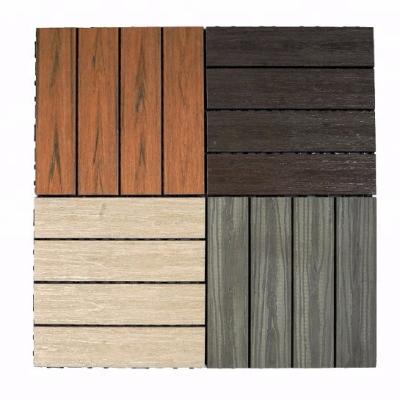 China Easy-to-Install PVC Wood Plastic Composite WPC DIY Decking with CE/ISO Certificate for sale