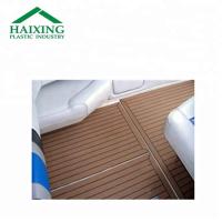 China PVC Boat Deck Yacht Flooring 190mm x 5mm Anti Slip Marine Decking 25m Roll for sale