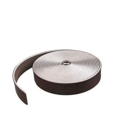 China Synthetic Teak Boat Deck Flooring 190mm x 5mm x 25m Roll Waterproof Anti Slip PVC Marine Decking for sale