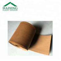 China Synthetic Teak Boat Deck Flooring 190mm x 5mm x 25m Roll Waterproof Anti Slip PVC Marine Decking for sale