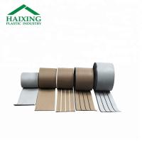 China Synthetic Teak Boat Deck Flooring 190mm x 5mm x 25m Roll Waterproof Anti Slip PVC Marine Decking for sale