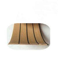 China Synthetic Teak Boat Rubber Floor Deck 190mm x 5mm Anti-Slip Marine Flooring for sale